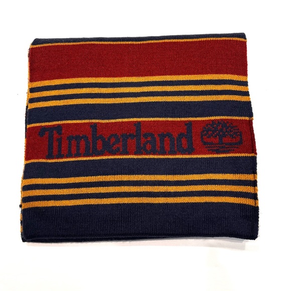 Timberland | Accessories | Timberland Logo Reversible Knit Scarf | Poshmark